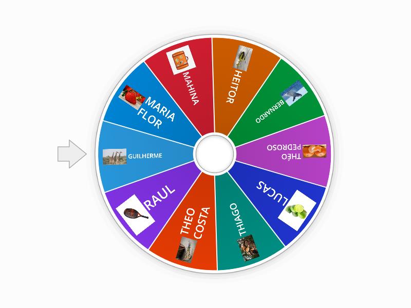 Roleta dos nomes 101B - Roleta aleatória