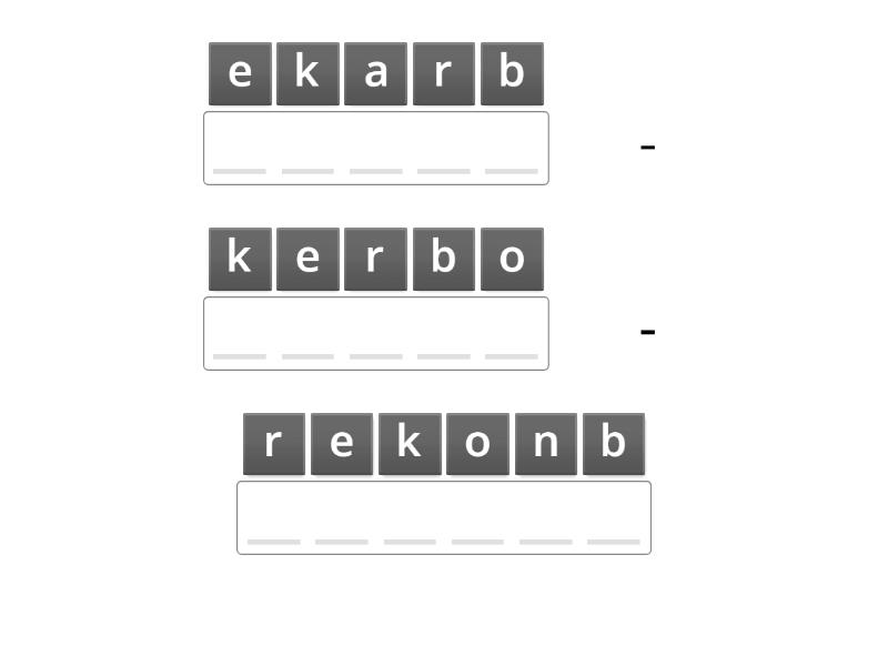 Unjumble Irregular Verbs 3rd Form 2 - Anagram