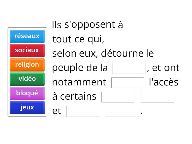french - Complete the sentence