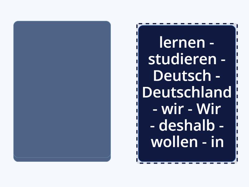 denn deshalb - Speaking cards