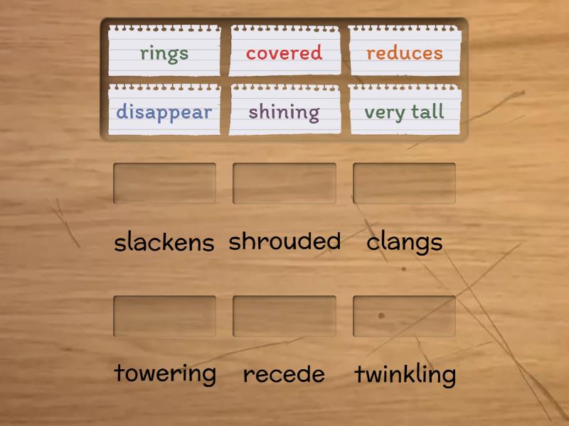 6.2 6E Word Store - Match up