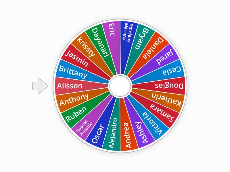 Students name - Spin the wheel