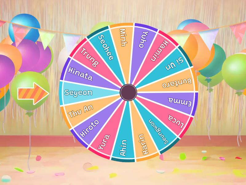 Students Name Spinner - Spin the wheel