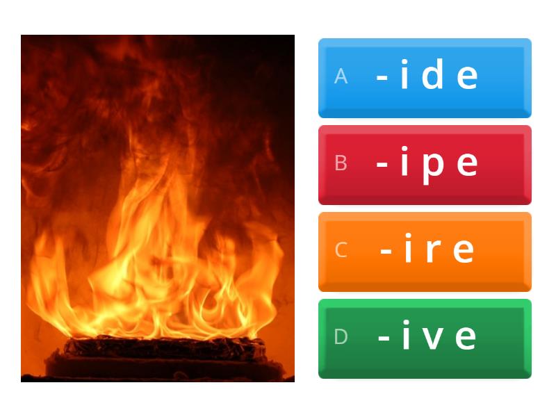 Phonics 3 unit 4 ide/ipe/ite/ive - Quiz