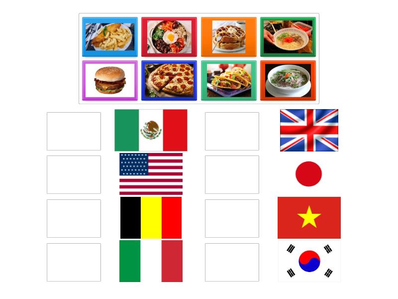 FOOD and COUNTRY - Match up