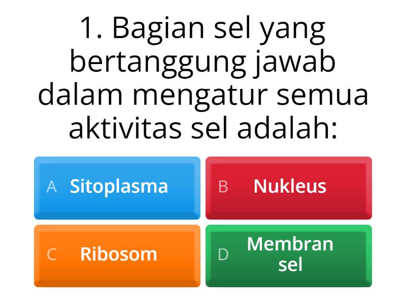 Sel dan perkembangannya - Quiz