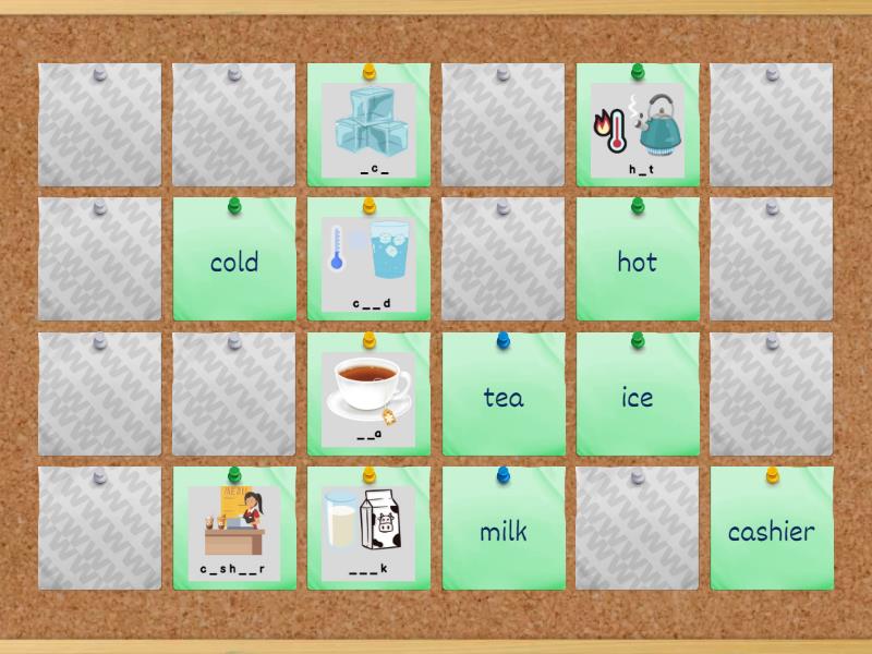 Order Bubble Tea, Vocabulary - Matching pairs