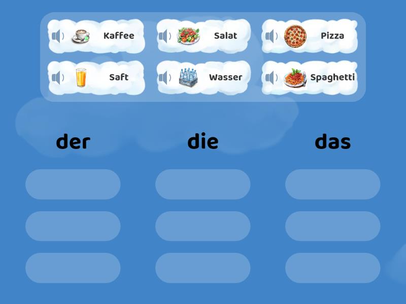 der die das - Group sort