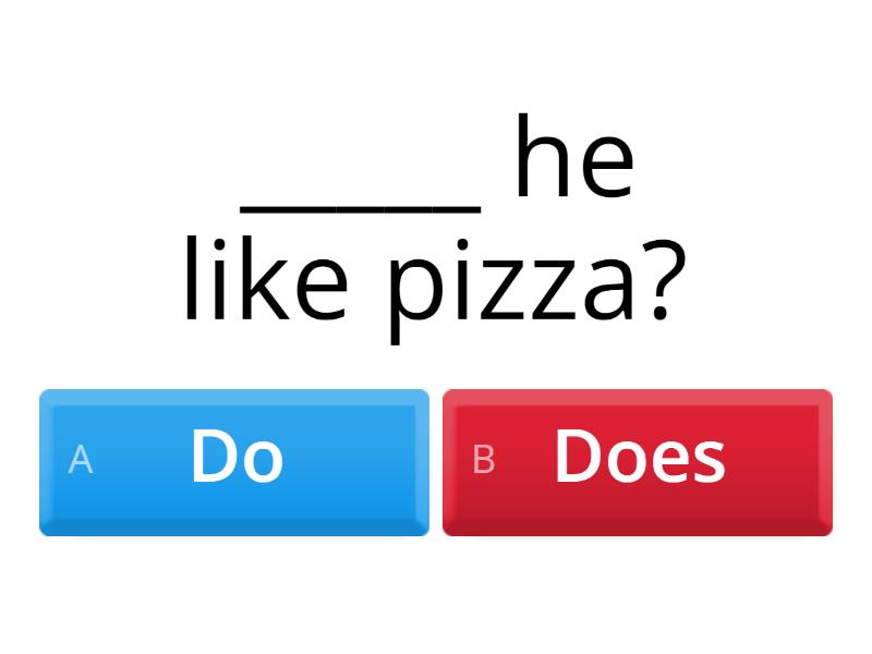 Do - does like (interrogative) - Quiz