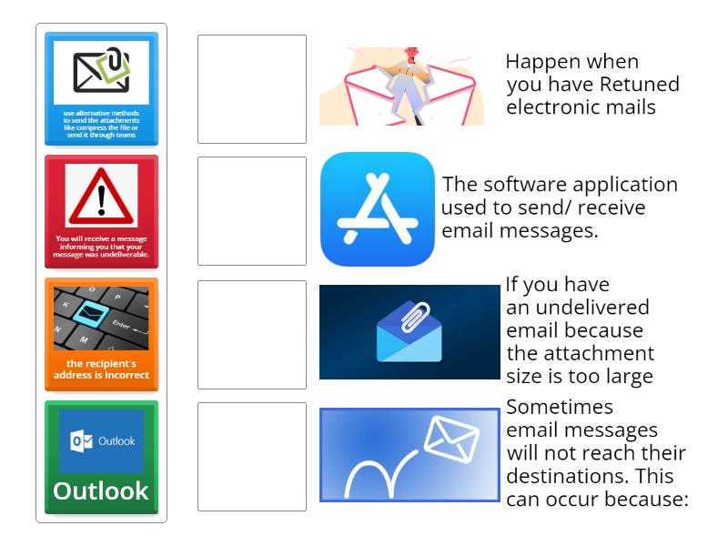 Outlook - Returned emails - Undelivered emails - Match up