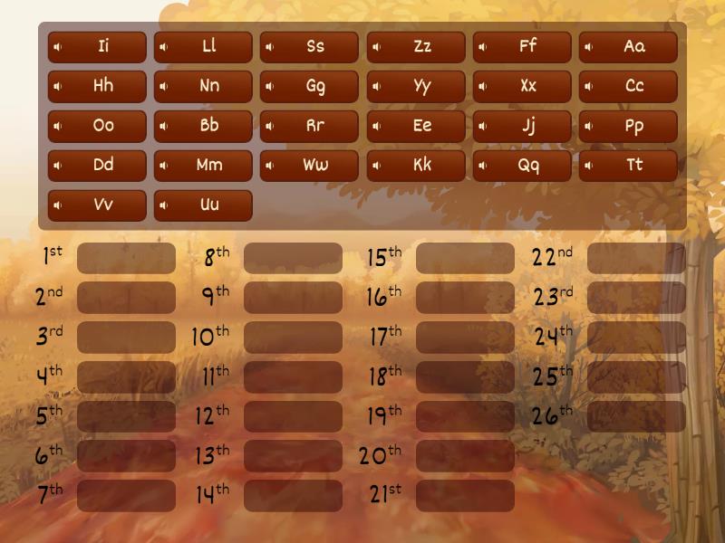 Alphabet - Rank order