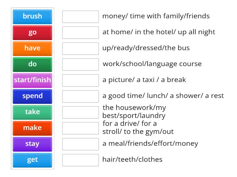 Roadmap A2+. Unit 1C. Phrases. - Match up