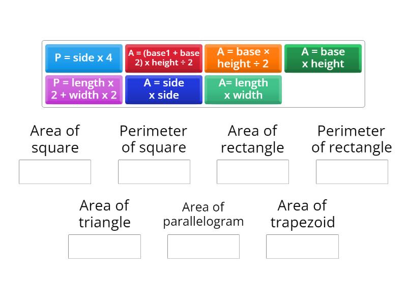 Perimeter and Area - Group sort