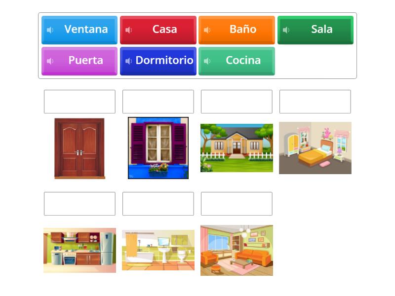 Partes de la casa/ Parts of the house - Match up