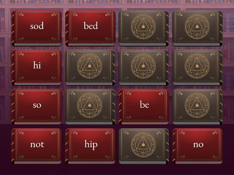 Open and Closed Syllables Matching Game - Combine os pares