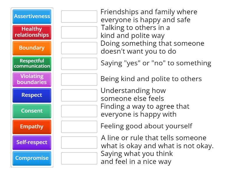 Respect & Boundaries - Match up
