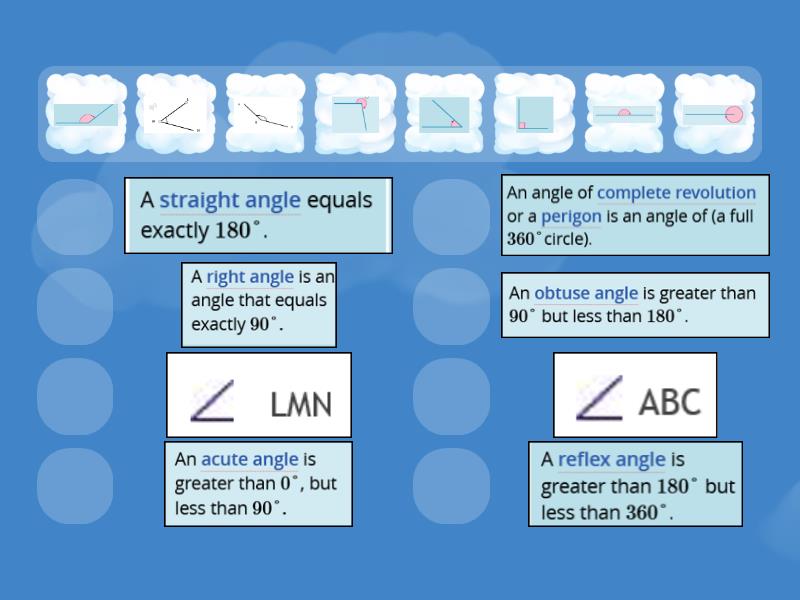 Classify and name angles - Match up