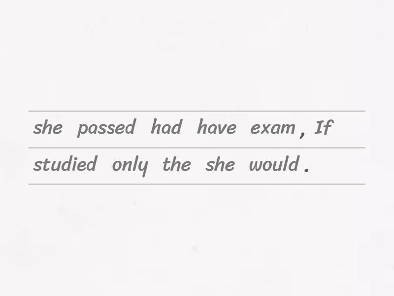 Third Conditional Unjumble 6283