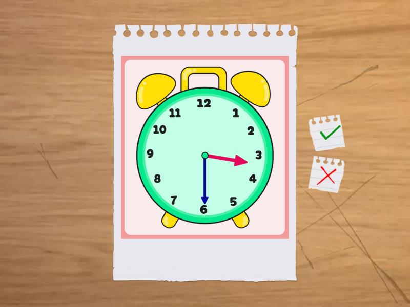 Flashcards Telling the time o'clock half past quarter - Flash cards