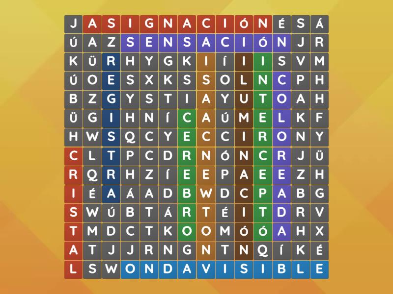 Teoria del color - Sopa de letras
