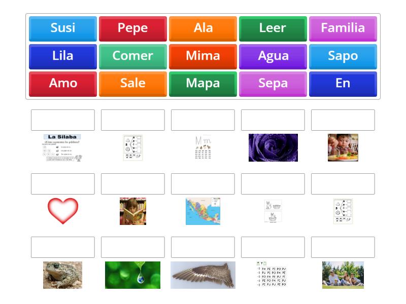 Modulo 1 vocabulario Arriba la lectura - Permainan Pencocokan