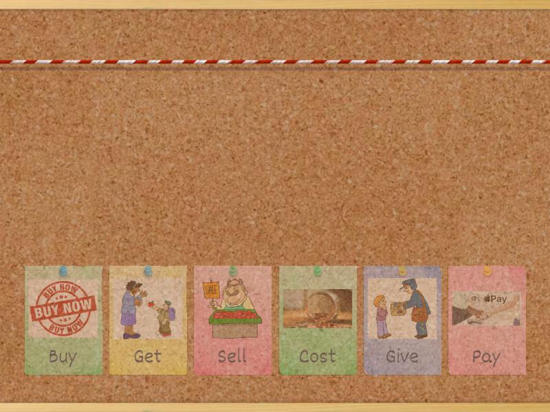 A1. Vocabulary: Shopping Verbs - definitions - Find the match