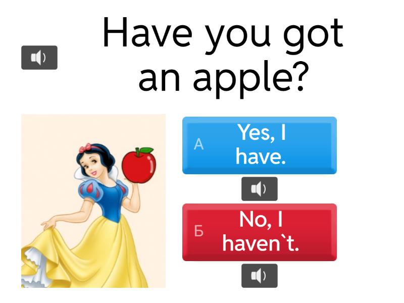Have you got....? Yes, I have / No, I haven`t. - Quiz
