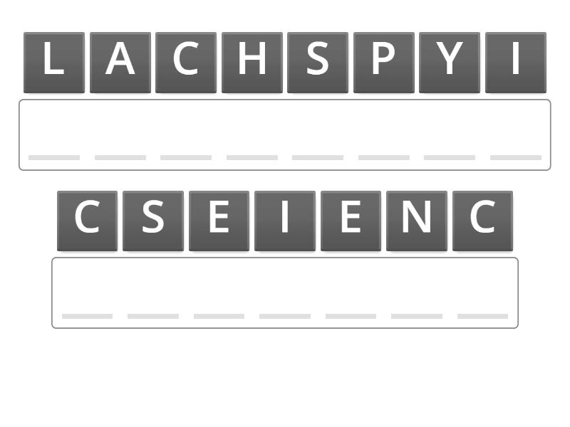 Science 5 - Anagram