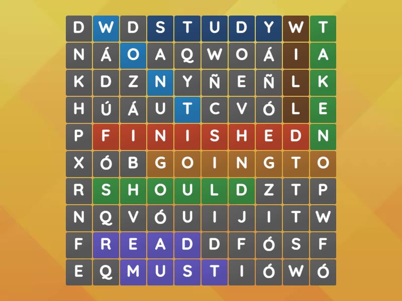 Present Perfect or the First Conditional - Wordsearch