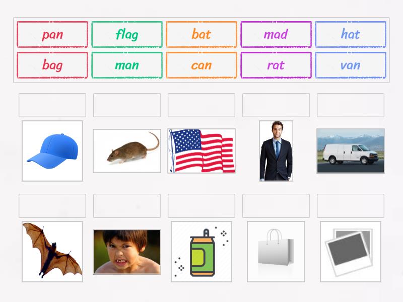 Lesson 2 Picture Match Short a - Match up