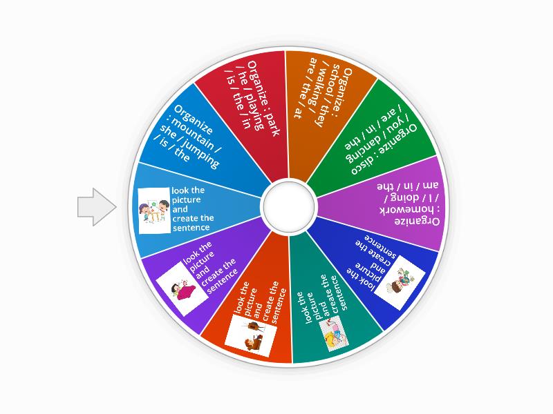 PRESENT PROGRESSIVE - Spin the wheel