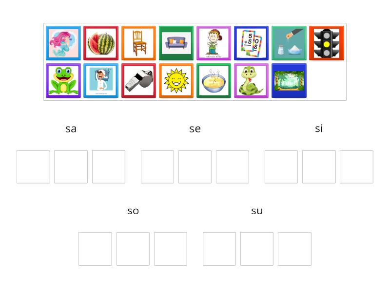 Fonema inicial S - Group sort