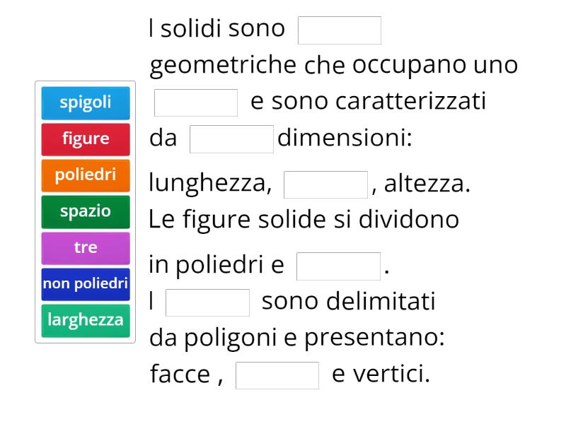 LE FIGURE SOLIDE - Missing word