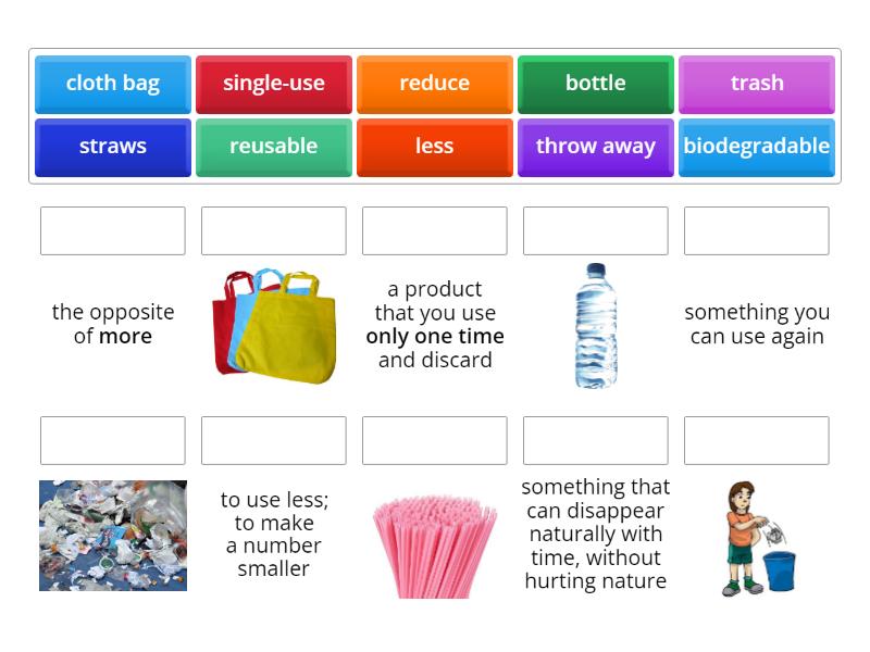 Recycling Vocabulary [A2] - Match up