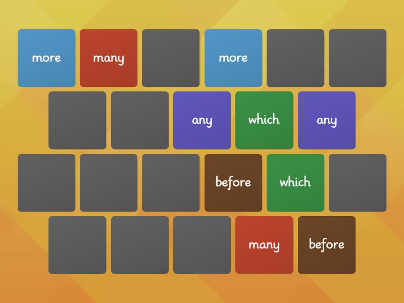 Tricky Words (40-50) - Matching pairs