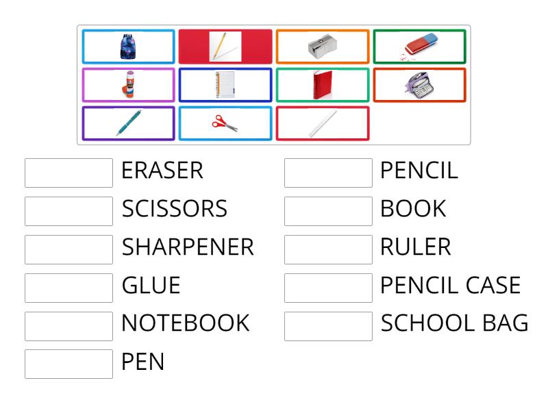 SCHOOL OBJECTS MATCH - Match up