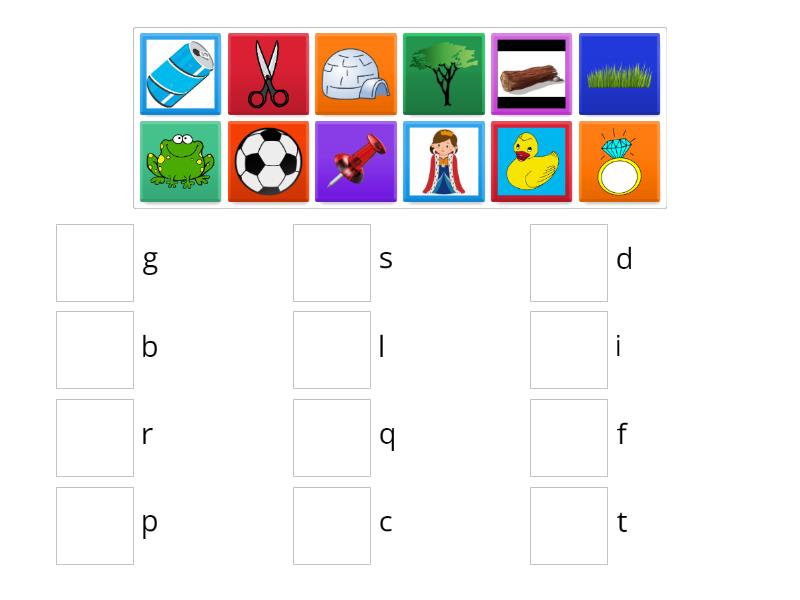 Beginning sounds matching activity - Match up