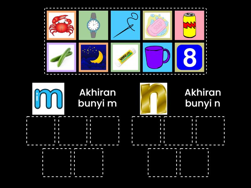 Padanan akhiran bunyi sederhana - Group sort