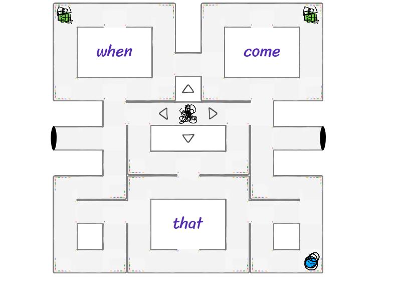 a-magic e, o-magic e, sight words - Maze chase