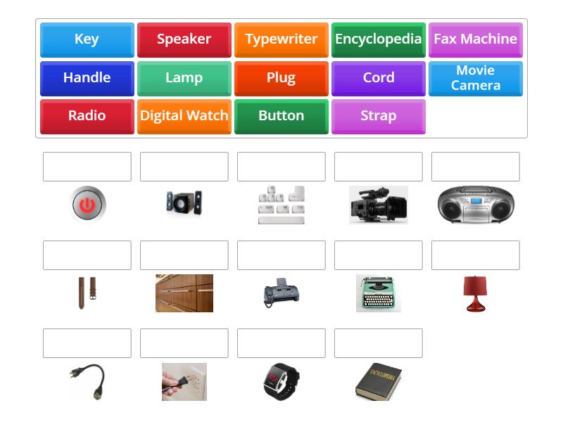 Parts of the objects - Match up