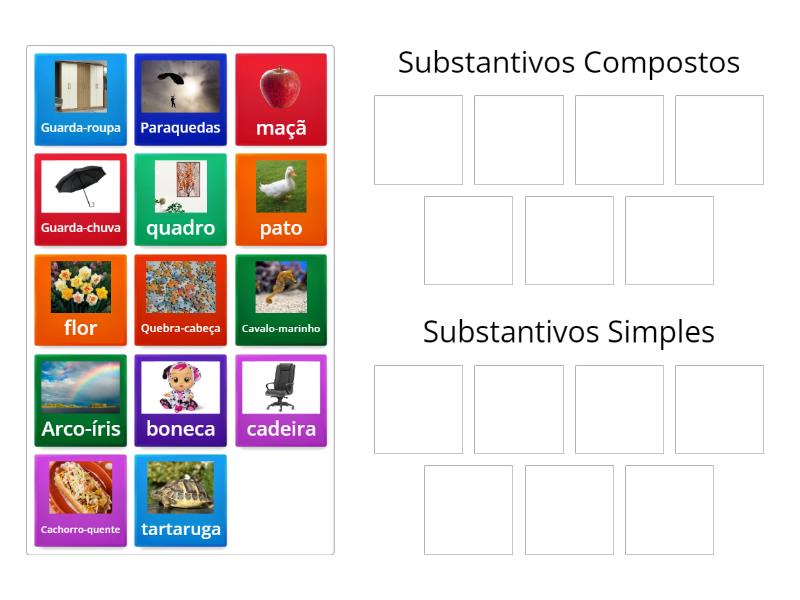 Substantivos Simples e Compostos - Group sort
