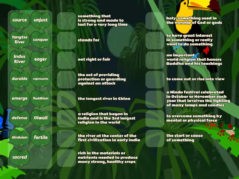 Early Asian Civilizations Vocabulary - Match up