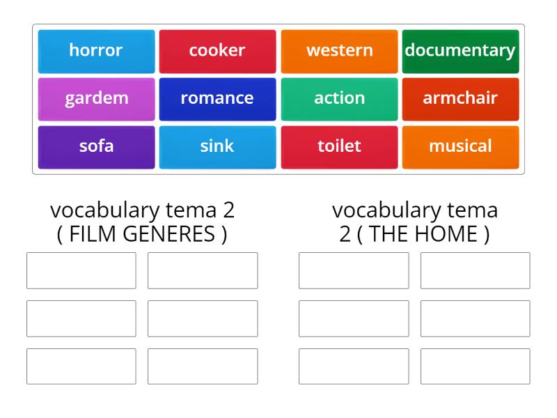vocabulary - Group sort