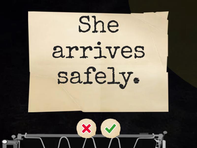 I arrive safely. - Flash cards