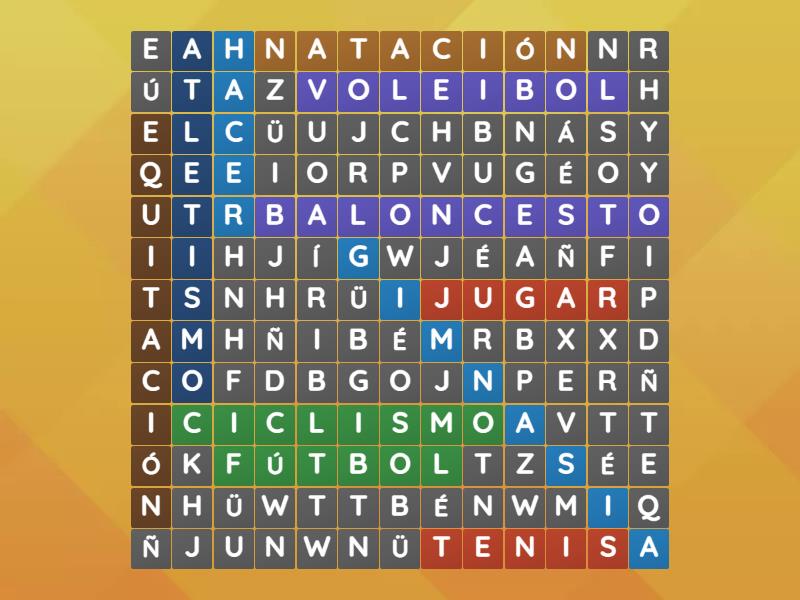 Braes High - spanish sports - Wordsearch