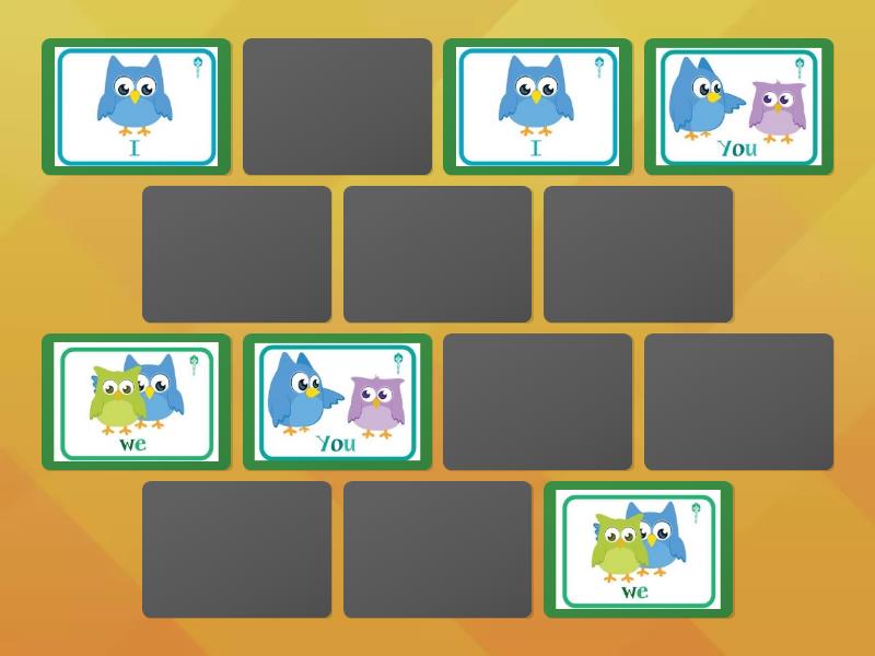 Subject Pronouns - Matching pairs