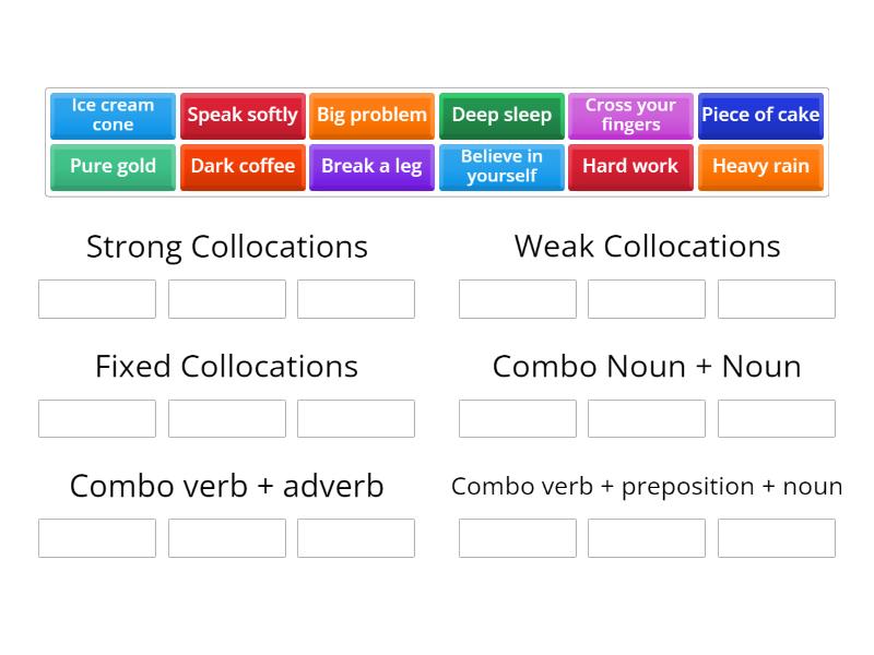 Collocations - Group sort