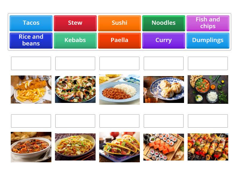 International Food Unit 3 Une Las Parejas