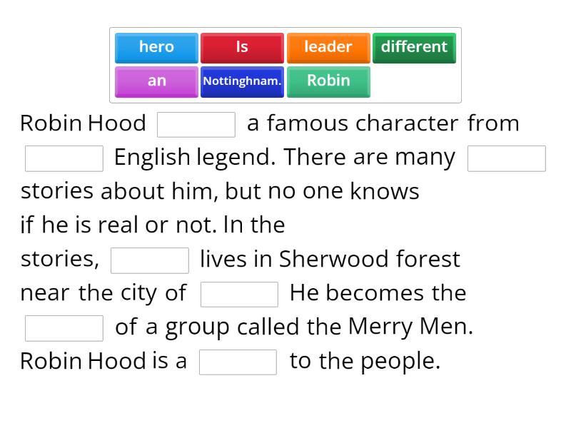 Robin Hood - Missing word