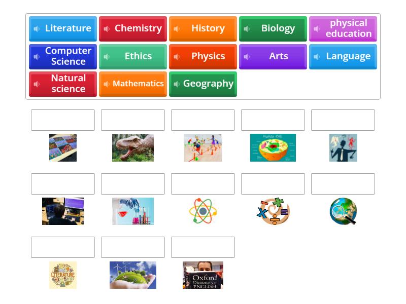 School subjects - Match up